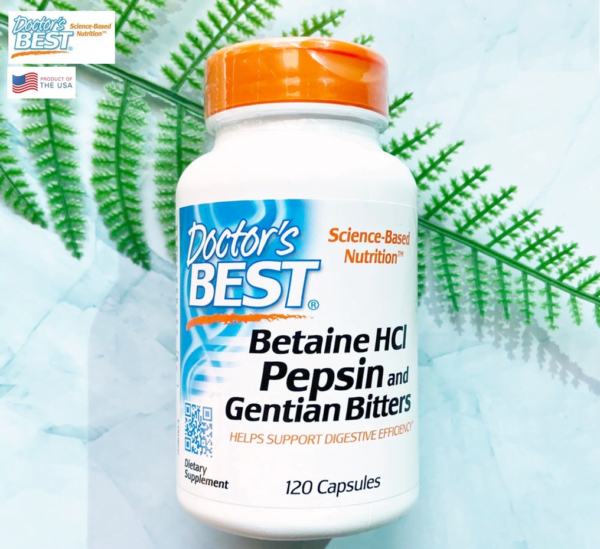 Betaina HCL Pepsina + Gentiana, Doctor's Best - Herbacom.ro