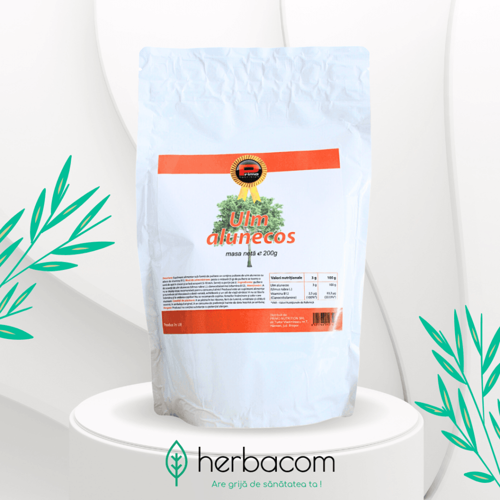 Pulbere Scoarta De Ulm Alunecos (Sliperry Elm), 200 G - Herbacom.ro