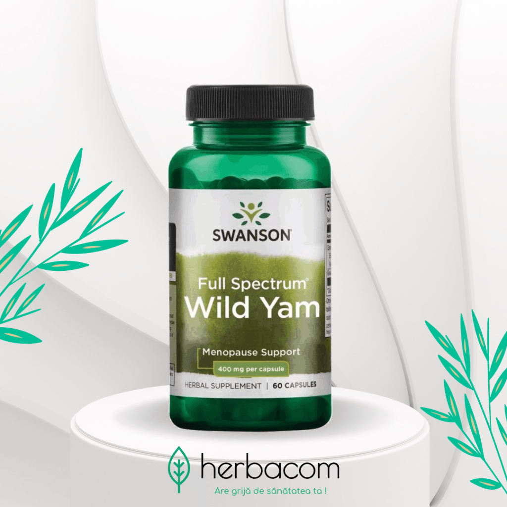 Wild Yam (Ignama Salbatica), 400 Mg, 60 Capsule - Herbacom.ro